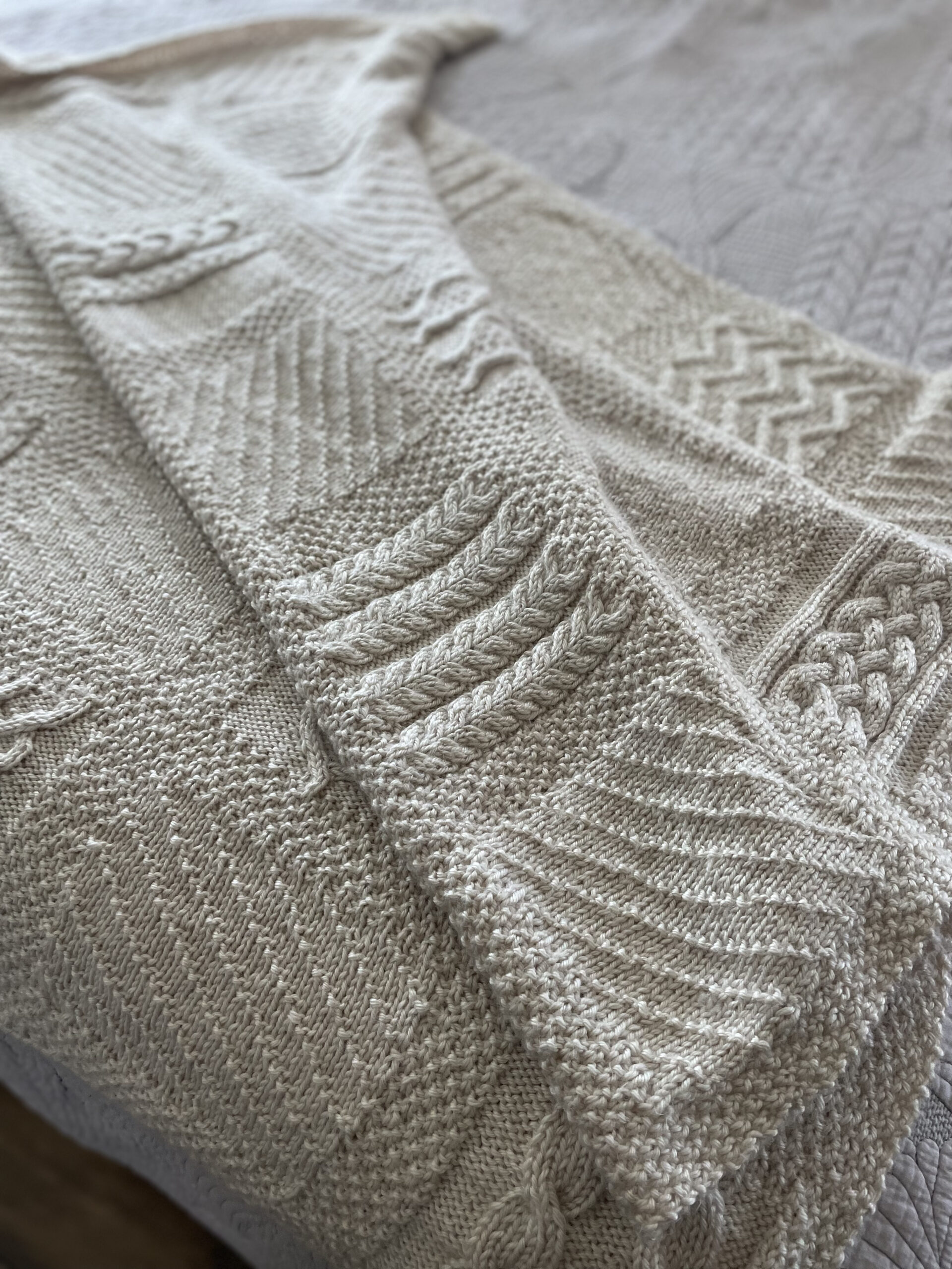 Seamless Square Afghan Knitting Pattern - KnotEnufKnitting
