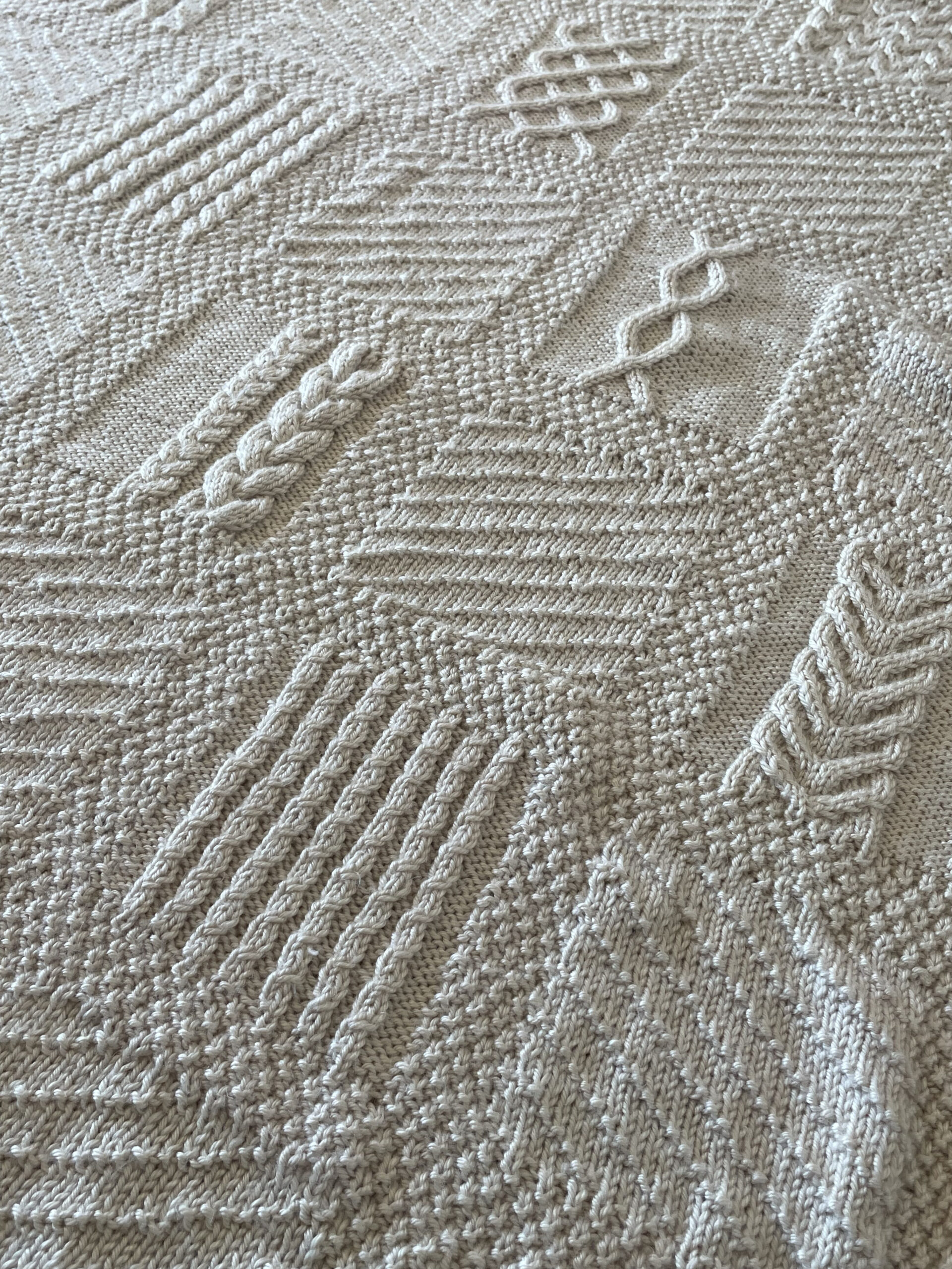 Seamless Square Afghan Knitting Pattern - KnotEnufKnitting