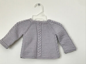 Baby Cable Sweater Knitting Pattern - KnotEnufKnitting